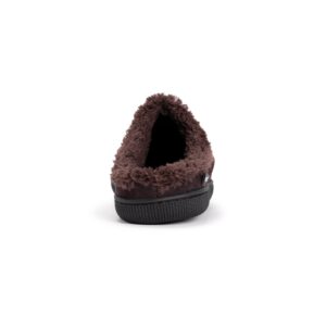 MUK LUKS mens Men's Faux Suede Clogs Slipper, Brown, MEDIUM 10-11 M US