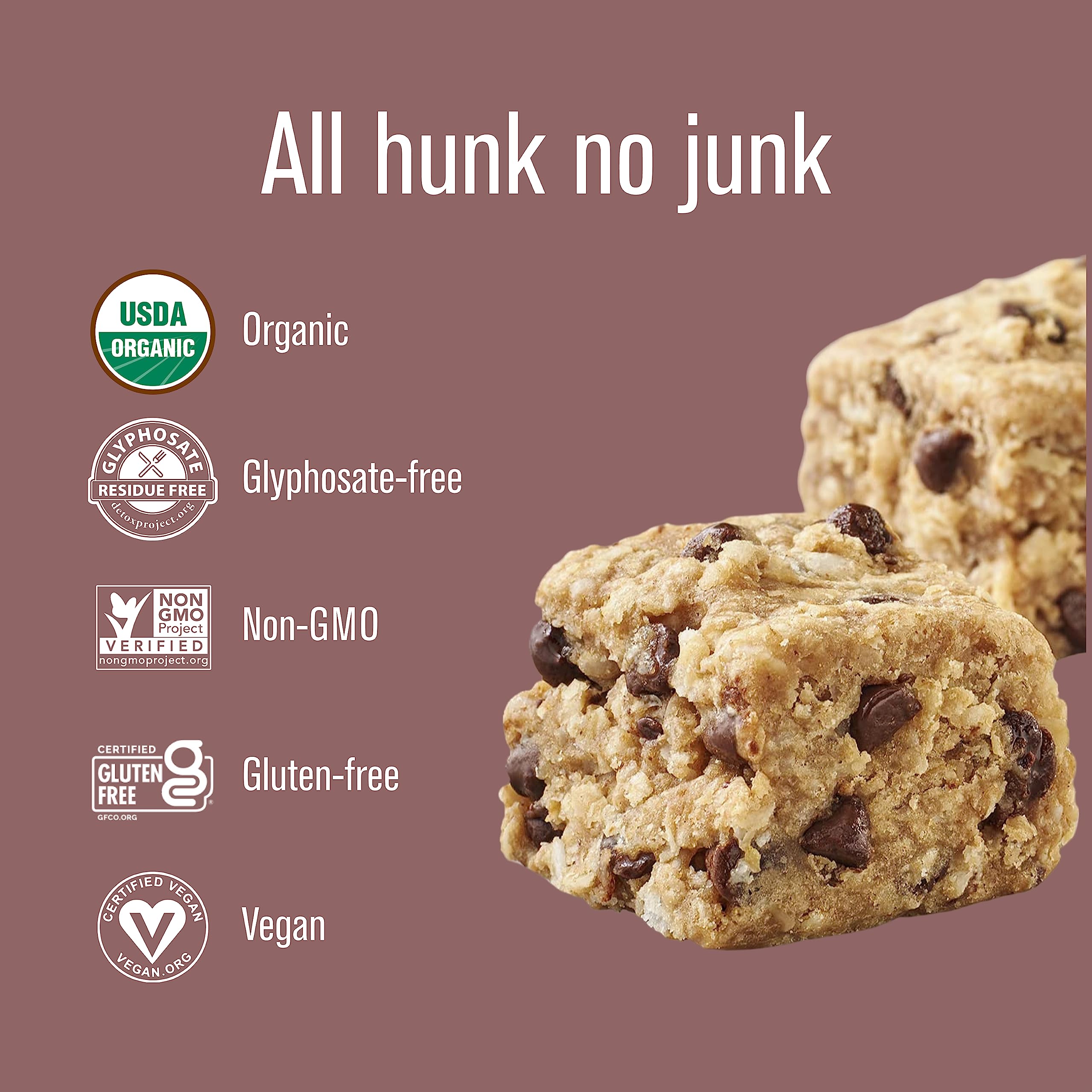 Heavenly Hunks Organic Oatmeal Dark Chocolate Chip - 22oz Bag