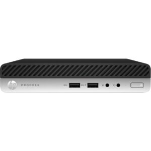 hp business desktop prodesk 400 g4 desktop computer - intel core i5 (8th gen) i5-8500t 2.10 ghz - 8 gb ddr4 sdram - 256 gb ssd - windows 10 pro 64-bit (english) - desktop mini - black, silver - intel