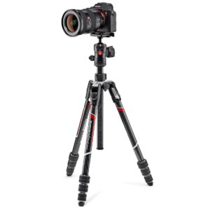 Manfrotto Befree Advanced 4-Section Carbon Fiber Travel Tripod with 494 Center Ball Head, Black