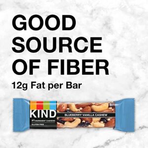 KIND Bars, Blueberry Vanilla & Cashew, Gluten Free, Low Sugar, 1.4oz, 12 Count