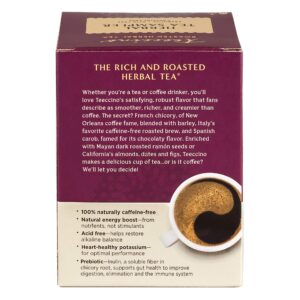 Teeccino Herbal Tea Sampler Assortment - Maca Chocolaté, French Roast, Hazelnut, Vanilla Nut - Roasted Caffeine Free Herbal Tea, Prebiotic for Natural Energy, 12 Tea Bags