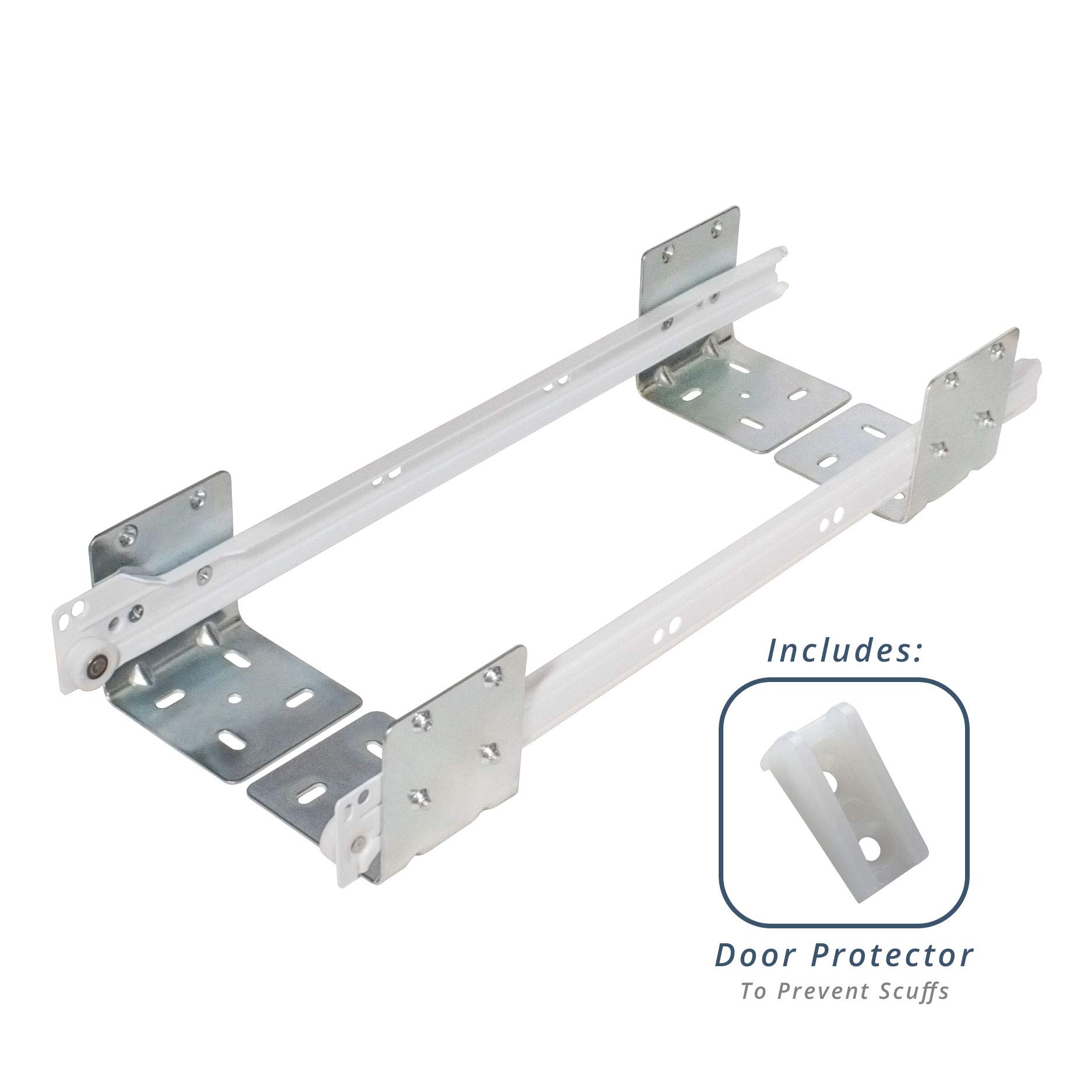 Sliding Pull-Out Shelf For Cabinets (Kitchen Replacement, Pantry Drawers, Cutlery Storage, etc.) 3 1/2" Tall - 21 3/4" Deep - Includes 3/4 Slides & Base Mounting - Clear Opening Width: (19.375" (3/8))