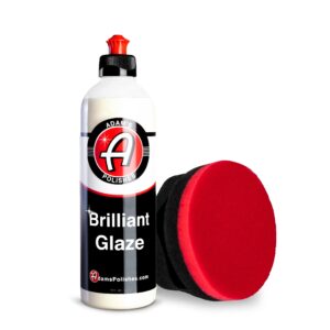 Adam's Polishes Brilliant Glaze 16oz - Amazing Depth, Gloss and Clarity - Achieve that Deep, Wet Looking Shine - Super Easy On and Easy Off (Combo)