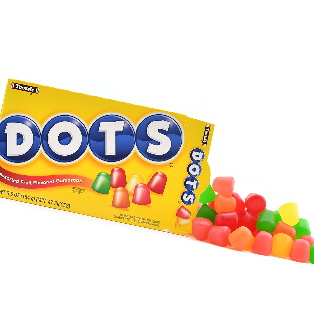 DOTS Individually Wrapped Candy - Original Gummy Candy Flavors - Cherry, Lime, Orange, Lemon, Strawberry - Gluten Free, Kosher & Peanut Free Gumdrops - Bulk 12ct, 6.5oz Dots Candy Boxes