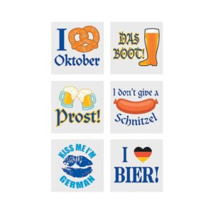 fun express - oktoberfest temporary tattoos - apparel accessories - temporary tattoos - regular tattoos - 72 pieces