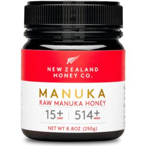 new zealand honey co. raw manuka honey umf 15+ | mgo 514+, umf certified / 8.8oz