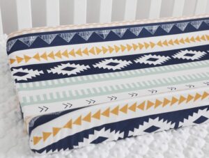 baby boy crib bedding aztec changing pad cover (aztec)