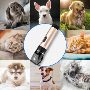 CEENWES Pet Clippers (Upgrade Version) Low Noise Professional Dog Clippers Rechargeable Cordless Pet Clipper Trimmers Pet Hair Grooming Kit for Cats Dogs and Other Animals