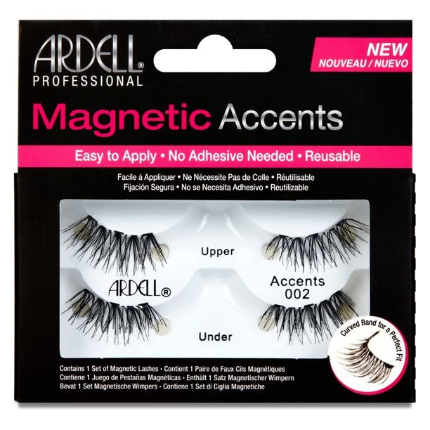 Ardell Magnetic Lashes Accents 002 2 pair, Black, 1 Count)