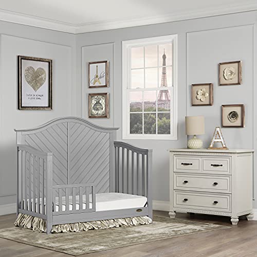 Dream On Me Ella 5-in-1 Full Size Convertible Crib in Pebble Grey, Greenguard Gold Certified