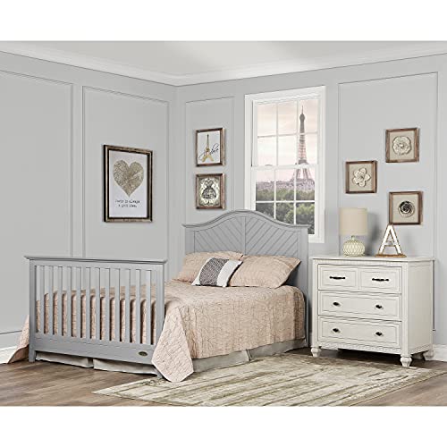 Dream On Me Ella 5-in-1 Full Size Convertible Crib in Pebble Grey, Greenguard Gold Certified