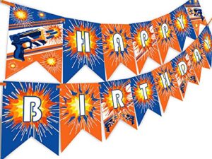 dart war happy birthday banner pennant