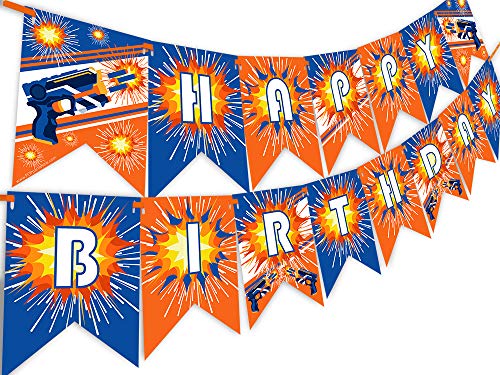 Dart War Happy Birthday Banner Pennant