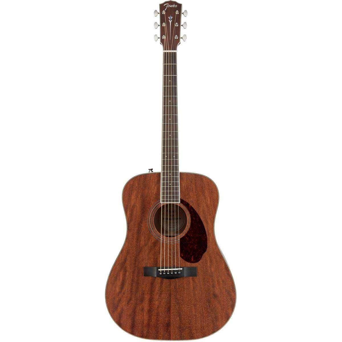 Fender Paramount PM-1 All-Mahogany Standard Dreadnought NE Acoustic Guitar, with 2-Year Warranty, Natural, with Case