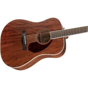 Fender Paramount PM-1 All-Mahogany Standard Dreadnought NE Acoustic Guitar, with 2-Year Warranty, Natural, with Case