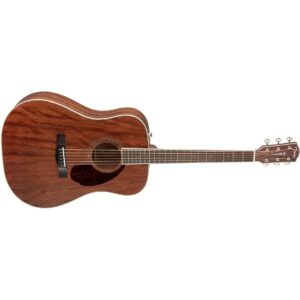 Fender Paramount PM-1 All-Mahogany Standard Dreadnought NE Acoustic Guitar, with 2-Year Warranty, Natural, with Case