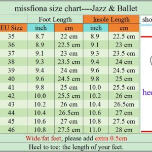 missfiona Jazz Shoes for Woman Canvas Dance Boots Split Sole Ballroom Dancing Flat(9, White)