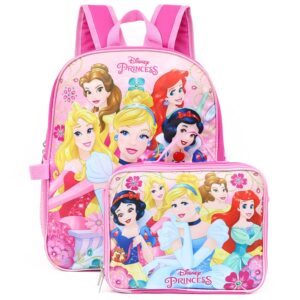 princess girl's 16" backpack w/detachable lunch box