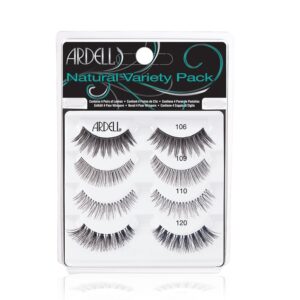 ardell "best of" natural variety pack of false eyelashes, 4 pairs of natural fake eyelashes