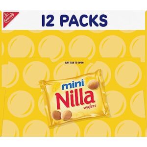 Nilla Wafers Mini Cookies, Vanilla Wafers, 48 Total Snack Packs (4 Boxes)