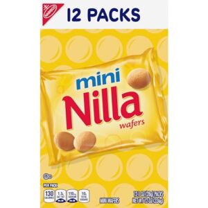 Nilla Wafers Mini Cookies, Vanilla Wafers, 48 Total Snack Packs (4 Boxes)