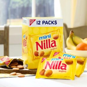 Nilla Wafers Mini Cookies, Vanilla Wafers, 48 Total Snack Packs (4 Boxes)