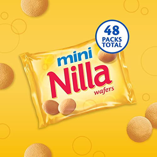 Nilla Wafers Mini Cookies, Vanilla Wafers, 48 Total Snack Packs (4 Boxes)