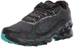 la sportiva womens wildcat 2.0 gtx trail running shoes, carbon/aqua, 6.5