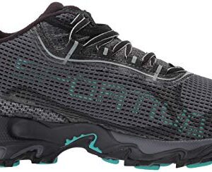 La Sportiva Womens Wildcat 2.0 GTX Trail Running Shoes, Carbon/Aqua, 6.5