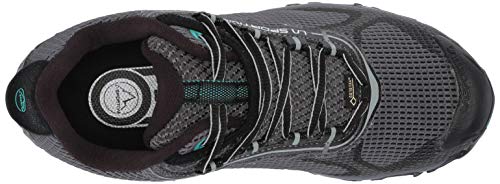 La Sportiva Womens Wildcat 2.0 GTX Trail Running Shoes, Carbon/Aqua, 6.5