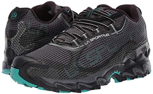 La Sportiva Womens Wildcat 2.0 GTX Trail Running Shoes, Carbon/Aqua, 6.5