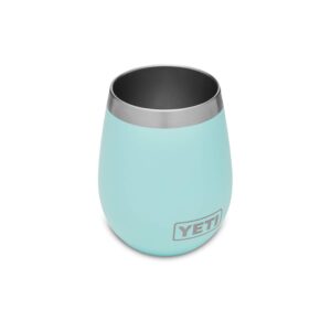 yeti wine rambler 10 oz stainless steel vacuum insulated tumbler, seafoam