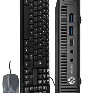 HP 600 G2 Micro Computer Mini Tower Tiny PC (Intel Quad Core i3-6100T, 16GB Ram, 128GB SSD, WIFI, VGA, USB 3.0) Win 10 Pro (Renewed)