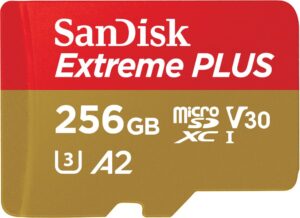 sandisk microsdxc extreme plus 256gb (a2/ v30/ u3/ r170/ w90)