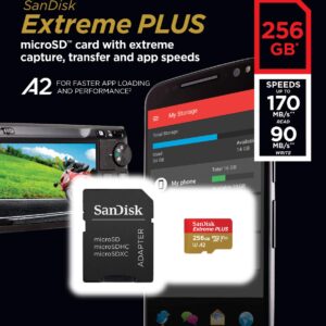 SanDisk microSDXC Extreme Plus 256GB (A2/ V30/ U3/ R170/ W90)