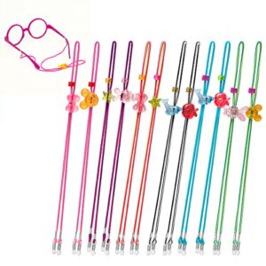 half crescen kids glasses strap (pack of 12) eyeglasses straps for kids, sunglasses holder strap for kids girls