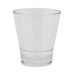 G.E.T. S-11-CL-EC 12 oz. Clear Rim-Full Stackable Glass, Break Resistant (Pack of 4)