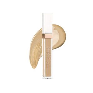 flower beauty light illusion full coverage concealer - diffuse dark under eye circles + blurs blemishes - weightless formula + crease proof makeup (light medium)