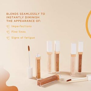 FLOWER BEAUTY Light Illusion Full Coverage Concealer - Diffuse Dark Under Eye Circles + Blurs Blemishes - Weightless Formula + Crease Proof Makeup (Light Medium)