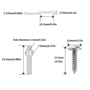 MSDUSA 100Pack LED Strip Light Mounting Clips LED Tape Light Brackets Suit for 8MM/10MM Width IP20/IP44 Non Waterproof Strip Light