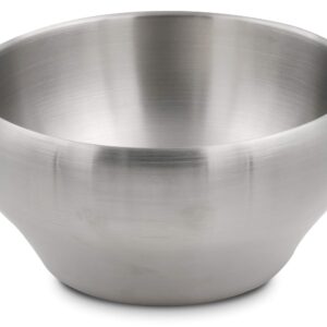 Stainless Steel Double-wall Vacuum Insulated Bowl, 24 oz, Perfect bowls for serving ice cream or hot soup (1 Pack, Stainless Steel)