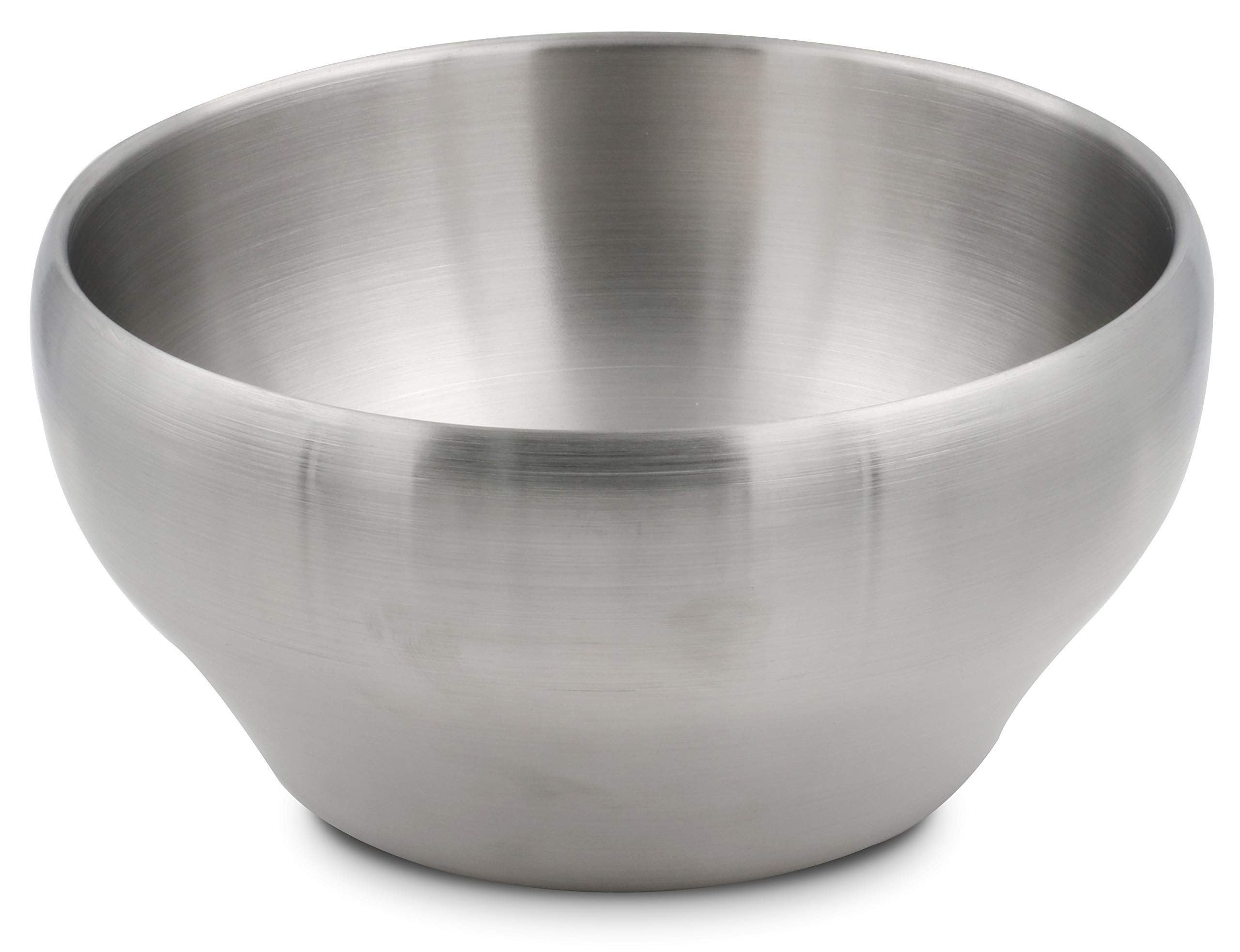 Stainless Steel Double-wall Vacuum Insulated Bowl, 24 oz, Perfect bowls for serving ice cream or hot soup (1 Pack, Stainless Steel)