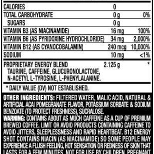 Stacker 2 B12 Energy Shot 24 Count Acai & Pomegranate 2oz Daily Value 10,000%