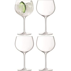 LSA International Balloon Gin and Tonic Glasses 23 oz, Set of 4, Luxury Elegant Modern Cocktail Drinking Glassware