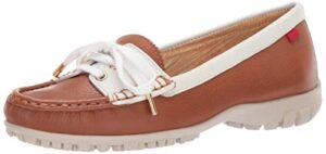 marc joseph new york women's golf leather made in brazil liberty performance fashion shoe moccasin, tan grainy, 10 b(m) us