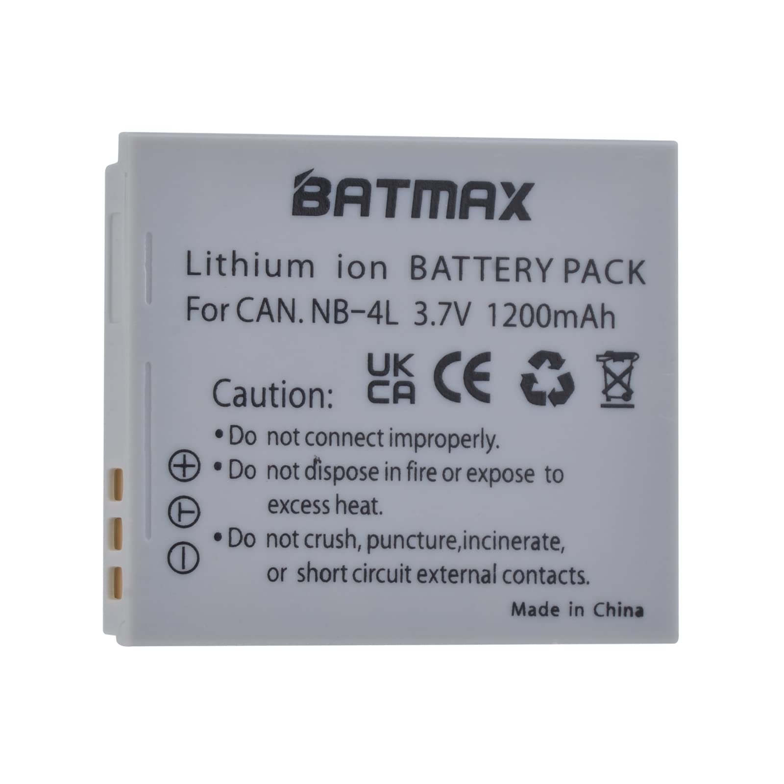 Batmax 2Pcs NB-4L Battery + LCD USB Charger for Canon PowerShot ELPH 100 HS,300 HS,SD400,SD600,SD750,SD780 is,SD960 is,SD1000,SD1100 is,310 HS,SD30,SD40,SD200,SD300