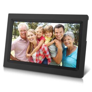 10" hd ips display wi-fi cloud frame, touchscreen, increased 20gb free cloud storage, app send real-time photos, social media, streaming music and movie