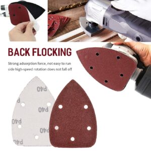 KingBra 40 Grit Mouse Detail Sander Sandpaper 5 Holes Sander Pads Hook and Loop Sanding Sheets, Pack of 30