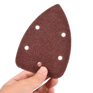 KingBra 40 Grit Mouse Detail Sander Sandpaper 5 Holes Sander Pads Hook and Loop Sanding Sheets, Pack of 30